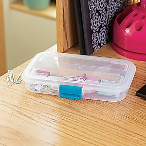 Sterilite 17248612 8-1/2" Small White Plastic Divided Box