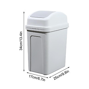 Kitchen Trash Can 2024 Upgraded Plastic Swing Top Garbage Buckets Trash Can for Kitchen Creative Covered Garbage Bin for Counter top Coffee Area Bathroom Office & Home Kitchen Bedroom(Pink)