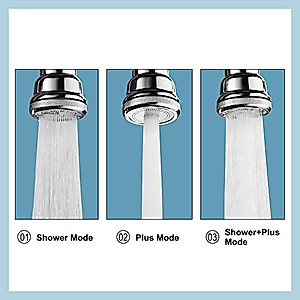 Srmsvyd Kitchen Faucet Sprayer Head Attachment 360° Rotatable Soild Brass Moveable Kitchen Tap Head High Pressure Faucet Booster Easy to Wash Dishes Wash Vegetables and Wash Fruits(soild brass)