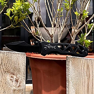 XIPHIAS Cool Daily Practical Folding Pocket Knife with Glass Breaker, Bottle Opener and Rope Cutter, Birthday Father's Day Gifts for Dad, XK051