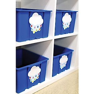 Schoolgirl Style Hello Sunshine Rainbow Rain Cloud Cutouts, 36 Cloud Cutouts for Bulletin Board, Classroom Décor, and Spring Décor, Rainbow Classroom Cut-outs, Cutouts for Classroom Rainbow Décor