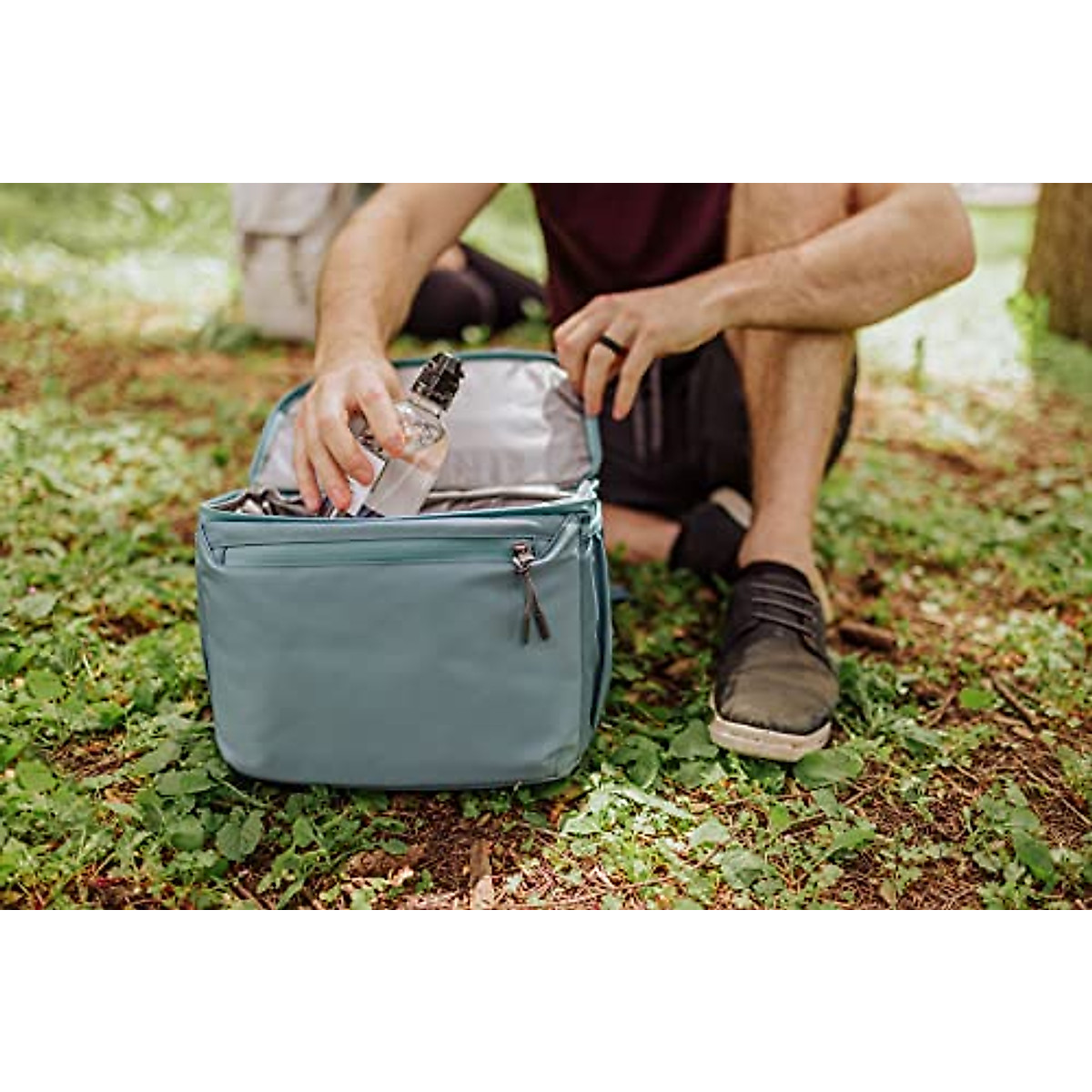 ONIVA Tarana Backpack Cooler made with Recycled Material, Soft Cooler Backpack, Upcycled Cooler Bag, (Aurora Blue)