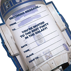Hallmark Birthday Party Invites - Pack of 20 Star Wars R2-D2 Design