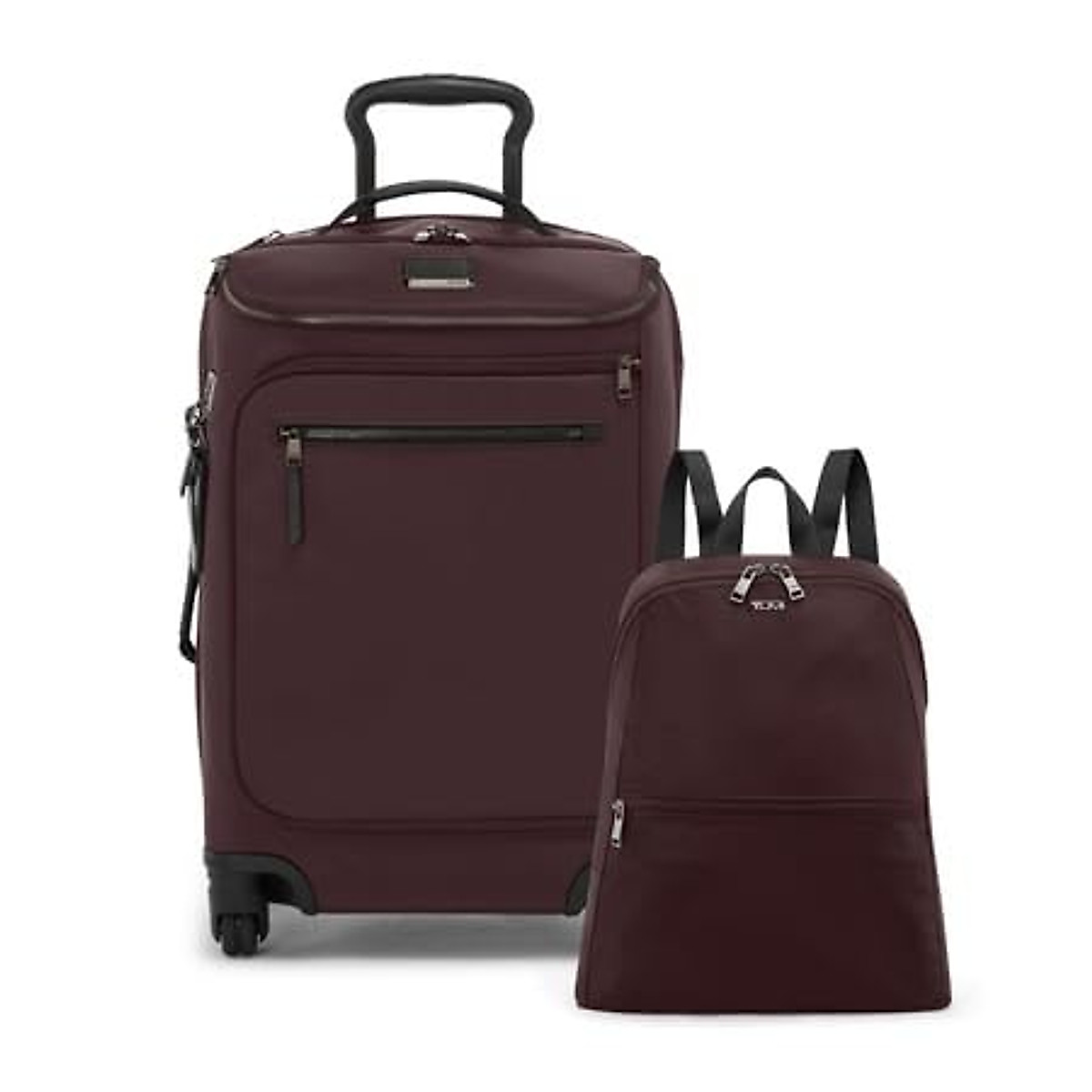 TUMI - Voyageur Leger International Carry On (Deep Plum) Voyageur Just In Case Backpack (Deep Plum) - Bundle