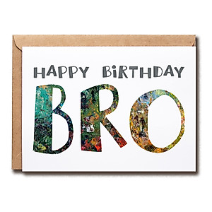 Happy Birthday Bro - Bro Birthday Card - Bro Card - Card For Bro Modern - Bro Birthday Card - Card For Bro