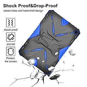 MaoMini for Kindle Fire HD 8 Case/HD 8 Plus Case 2020 Release 10th Generation,Kickstand Heavy Duty Armor Defender Cover (Blue)