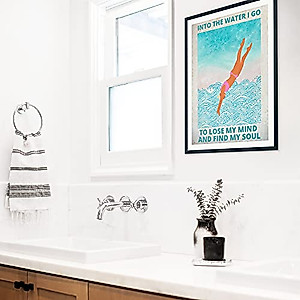 Roxbury Row Beach Room Decor | Woman Diving - Beach Wall Decor, Beach Wall Art, Beach House Decor, Beach House Poster, | Summer Gifts for Women, Beach Gifts for Women (12x16 Unframed)