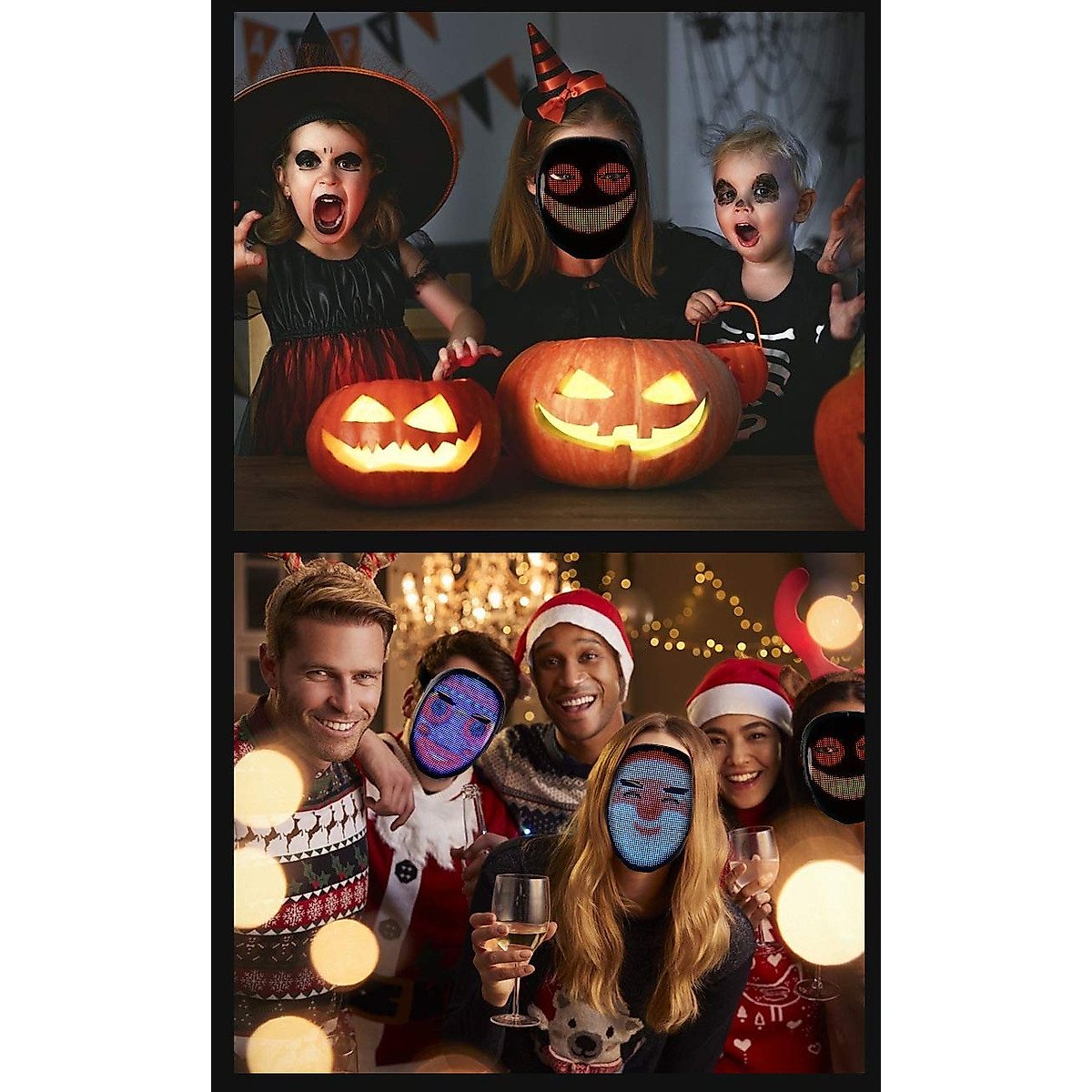 Depointer Life Led Mask with Bluetooth-compatible App Controlled, Customizable Shining Mask