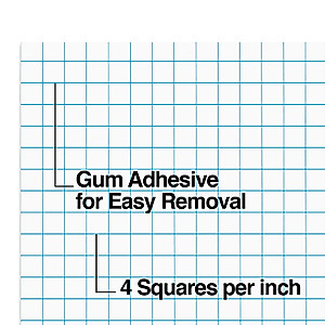 Staples 814566 Graph Pad 11-Inch X 17-Inch Graph White 50 Sheets/Pad (18586)