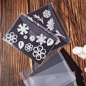 24 Pcs Stamp and Die Storage Bag and Rubber Magnetic Sheet Resealable Storage Pocket,Scrapbooking Storage Stamps and Dies for Card Making Die Cutting (0.5 mm Magnet Sheet)