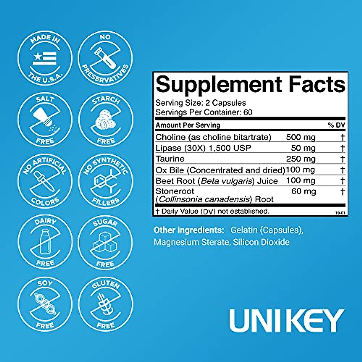 Uni Key Health Bile Builder | Supports Adequate Bile Production and Healthy Bile Flow | 60 Servings