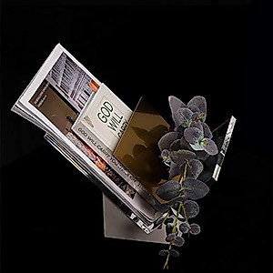 Storage Newspaper Baskets Creative Acrylic Magazine Magazine Rack Office Desktop Newspaper Rack Shelf Bedroom Home Rack (Color : Clear, Size : 272021cm)