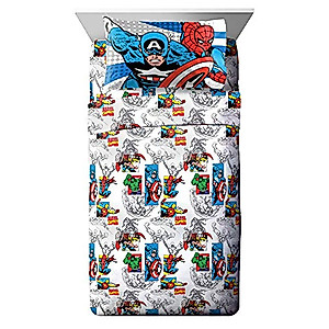 Jay Franco Comics Avengers Good Guys 4 Piece Twin Bed Set (Offical Marvel Product)