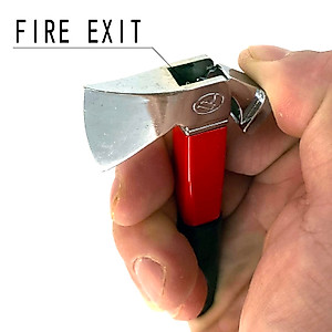 Meiegens Open Flame Butane Lighter, Axe Hammer Shaped Butane Lighter,Refillable Novelty Tool Lighter for Outdoor Indoor(Without Gas) (Axe Red)