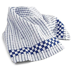 XLNT Ultra Absorbent Dish Towels 100% Cotton Plush Loop-Stitch 18x28 inch Durable Dishcloths Kitchen Towel. Set of 2, Blue