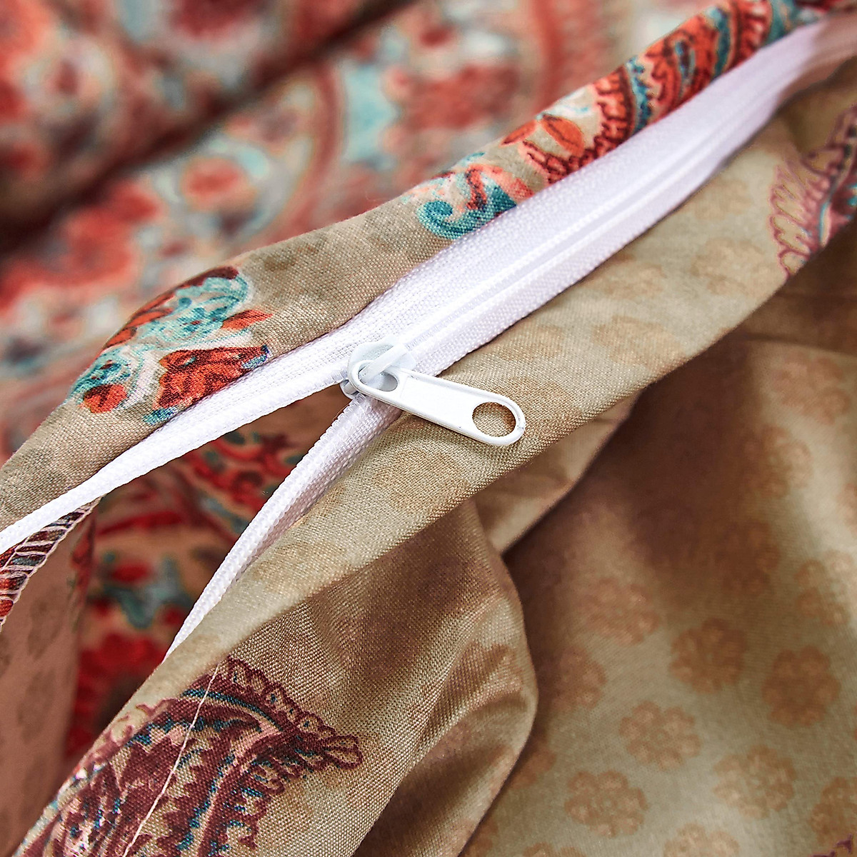 Tache Duvet Cover King Size Paisley Bohemian Boho Chic Medallion Mandala Boteh Reversible Duvet Cover, King