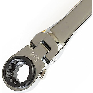 Rauckman Utility Products BugWrench, 4-in-1 Double Ended Reverse Ratcheting Box Wrench - 1/2”& 5/8” x 9/16”& 3/4”- Heavy Duty Forged Flex Head - Combination Wrench
