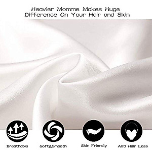 Adubor Mulberry Silk Pillowcase for Hair and Skin with Hidden Zipper, Both Side 23 Momme Silk,900 Thread Count (20x26inch, Standard Size, Ivory White, 1pc)