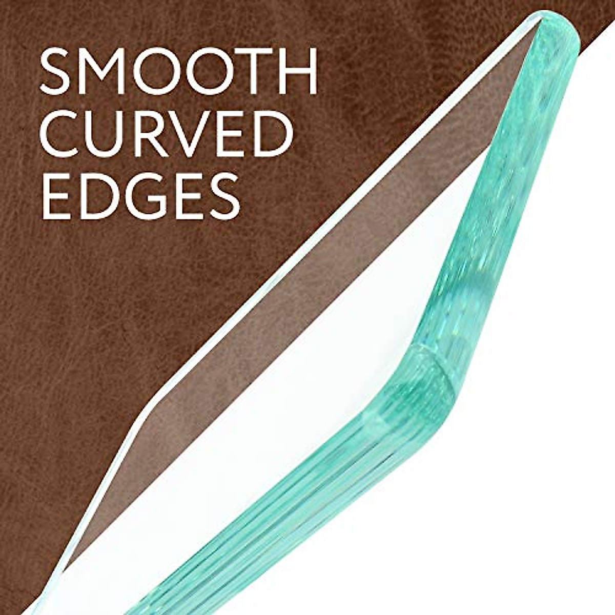 Glass Slicker Leather Burnishing Tool Pack of 2 - Leathercraft Burnisher - Glass Slicker for Burnishing Leather - Professional Finish Tool for Glass Block Leather Smoothing Techniques