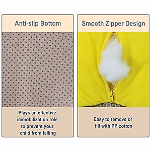 Blublu Park Baby Support Seat Chair, Plush Cute Soft Animals Shaped Learning to Sit Chair Keep Sitting Posture Comfortable for Toddler, Yellow Duck