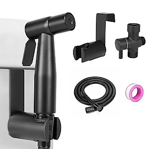 NearMoon Bidet Sprayer for Toilet, High Pressure Handheld Spray Kit, SUS304 Stainless Steel Wash Cleaning Sprayer Set for Cloth Diaper Bathing Pets, Feminine Hygiene, Bathroom (Brushed Nickel)