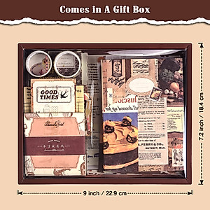 Scrapbooking Supplies Kit, 351pcs Bullet Junk Journal Kit with Journaling Supplies, Vintage Aesthetic Scrapbook Paper A6 Grid Notebook, Scrapbook Kit, Craft DIY Gift for Adult Teen Girl Kid Women