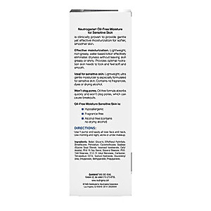 Neutrogena Oil Free Moisture Daily Hydrating Facial Moisturizer & Neck Cream with Glycerin - Fast Absorbing Ultra Gentle Lightweight Face Lotion & Sensitive Skin Face Moisturizer, 4 fl. oz (Pack of 2)