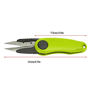 VGEBY Fishing Fold Scissor Shrimp Shaped Fishing Line Scissor Fishing Tackle Fold Scissor Fishing Line Cut Clipper(3# Yellow Green) Kneepad Other Fishing Tools And Accessories