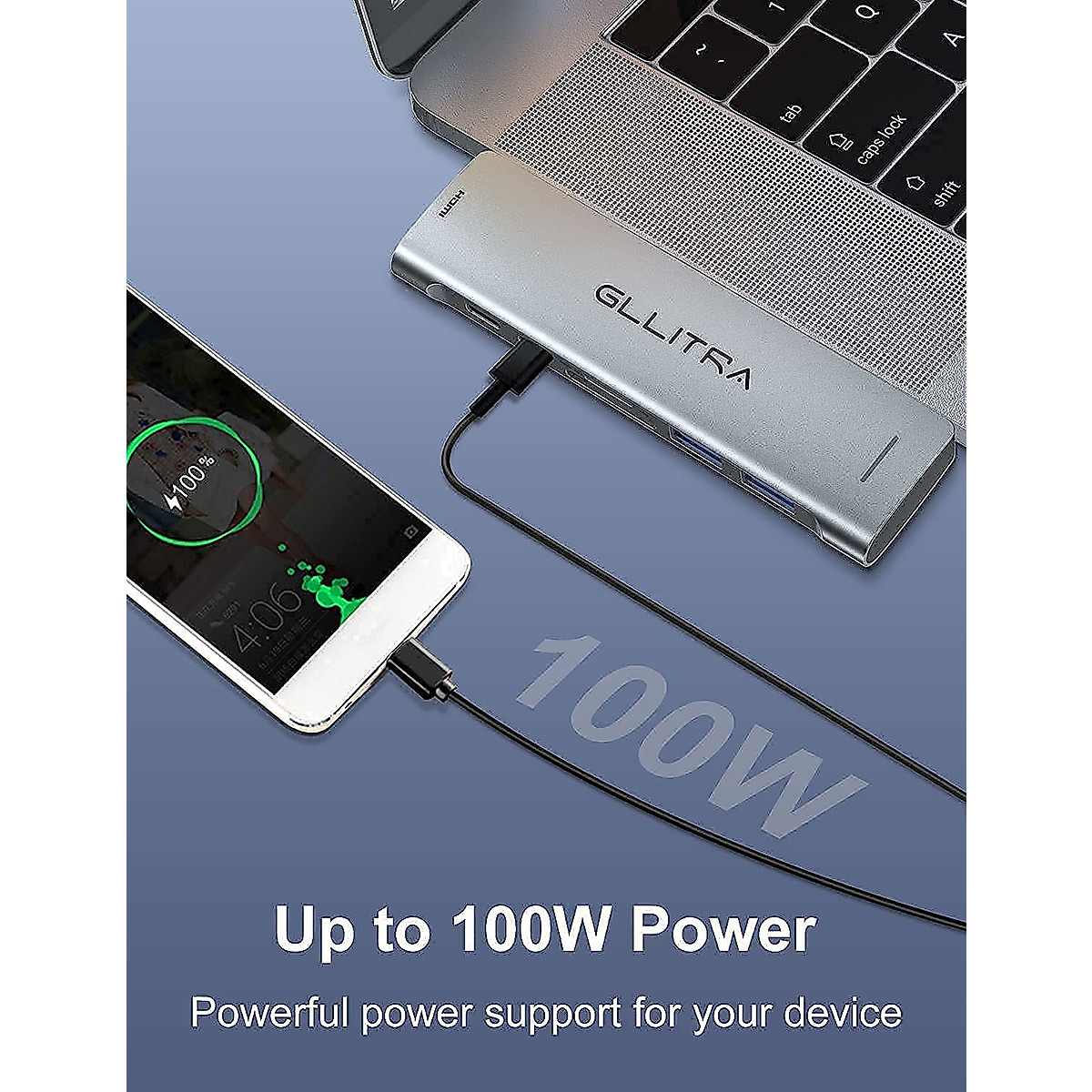 GLLITRA 7 in 2 + 3 in 2 USB C Dongle Multiport Adapter