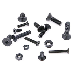 Hilitchi 460-Pcs M3 M4 M5 Hex Socket Flat Head Countersunk Bolts Screw Nut Assortment Kit - 10.9 Grade Alloy Steel