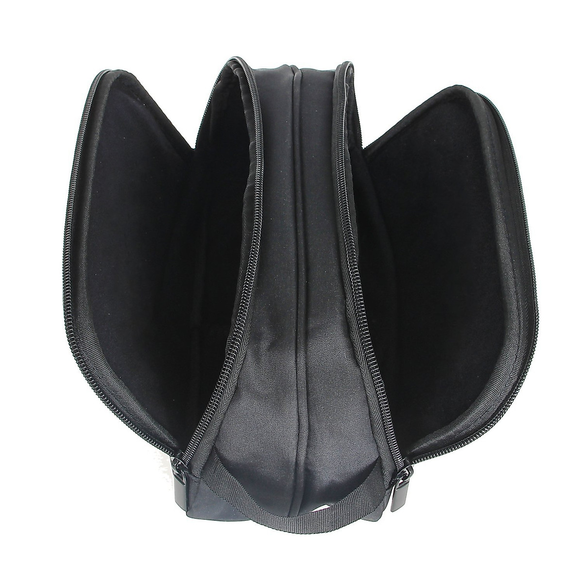 Damero Travel Organizer, Men Grooming Storage Bag with Two Compartments for Electronic Shaver, Hair Clipper, Beard Trimmer and Attachment, Roomy, Lightweight and Portable, Black