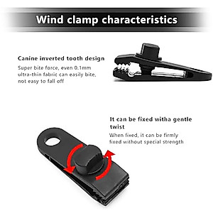 ZBGUN 20 PCS Car Windproof Clip Elastic Cord, Durable Plastic Clip Buckle ，Protect Car Cover from Blowing Off in High Winds,Universal Fit for Most Cars, Sedans, SUVs, Trucks, Vans