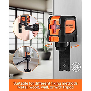 ENGiNDOT Self Leveling Laser Level 50ft, Cross Line Laser with Quick Self Leveling,360°Magnetic Mounting Plate, Zippered Pouch, Battery Included, for Tiling and Aligning