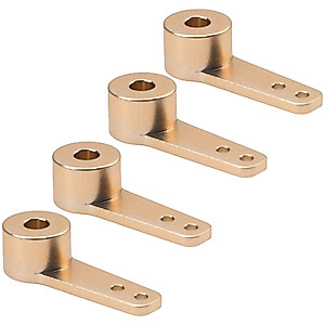 Vgoohobby 4PCS Aluminum RC Airplane Steering Servo Arm Horn Rocker Arms for RC Quadcopter Fixed Wing Parts (4mm)