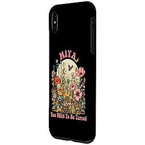 iPhone XS Max MIYA Name Cute Retro Girls Wildflower MIYA Name Case