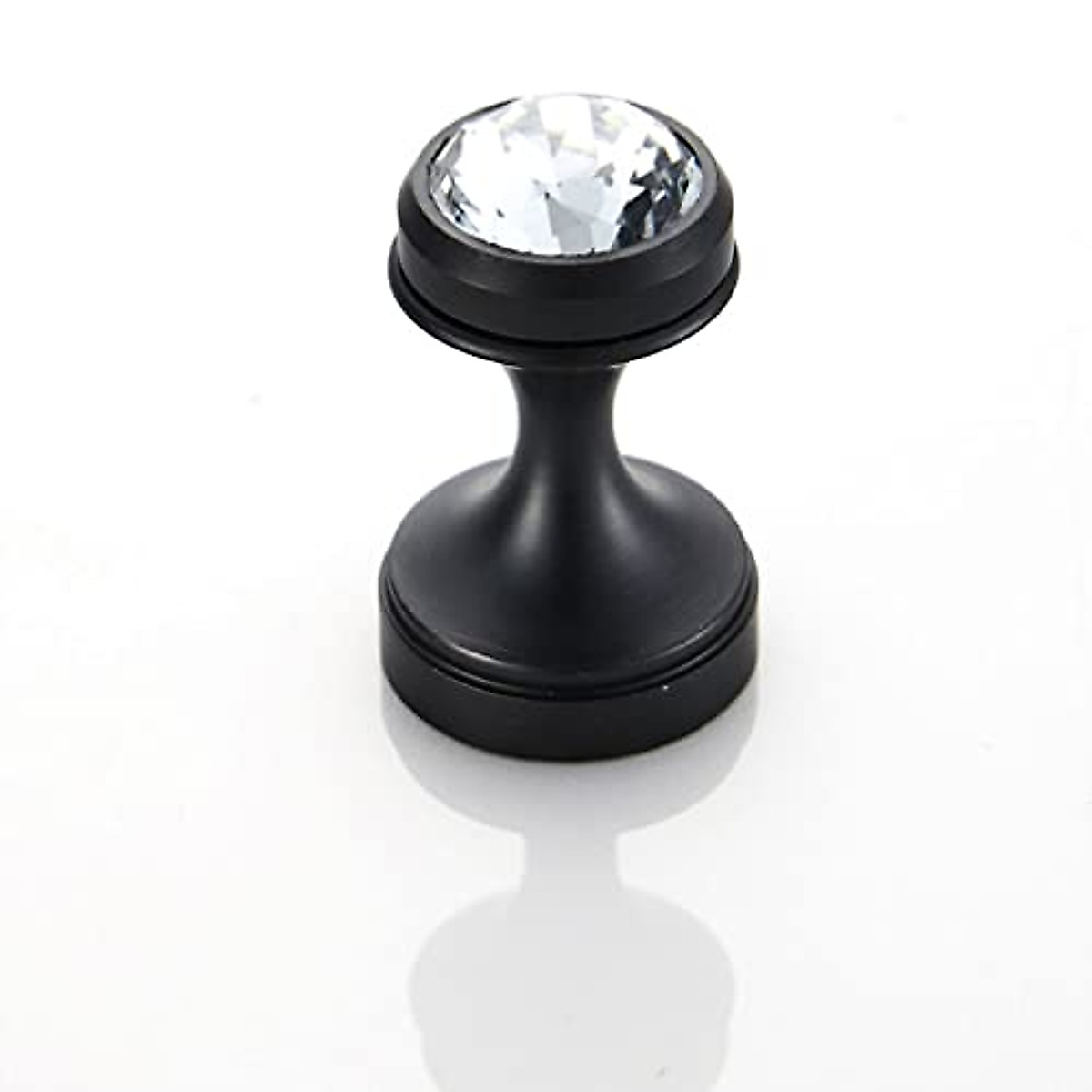 SEWACC Crystal Head Mini Hook Heavy Duty Wall Hooks Clothes Hat Hanger Towel Coat Wall Mount Hooks Brass Hooks for Home Bathroom Kitchen (Black) Hand Wall Hook