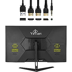 YEYIAN ODRAZ 32” PC Gaming Frameless 4K UHD HDR Monitor 3840x2160 IPS Panel, 1 Billion Colors, Low Blue, 350cd/m2, 1000:1, 60Hz, 4ms, 16:9, 178°, G-Sync, FreeSync, DP/HDMI/USB, Speakers, VESA, Tilt