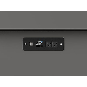 AFI Monroe Full Size Murphy Bed Chest with Mattress, Storage, & Built-in Charger in Grey