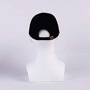 LANGZHEN Baseball Dad Cap 100% Cotton Fits Men Women Classic Adjustable Plain Hat(Structured-Black)