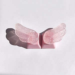 YupYay Handmade Cute Keycaps,Compatible with Cherry MX Switches Mechanical Keyboard Pink PBT Keycap,Computer Gaming Keyboards Key Caps,Artisan ESC OEM Profile R4 Key Cap (Pink)