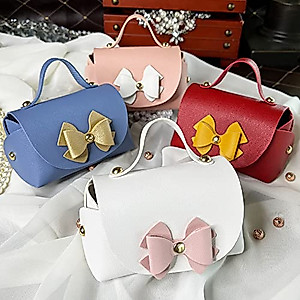 ARTSY Crafts Pack of 6 Mini Handbag Gift Bags, Luxury Gift Box for Wedding Favors Little Princess Birthday Party Favors Baby Shower Bridesmaid Gift Valentines's Day Gift Wrap (White+Pink)