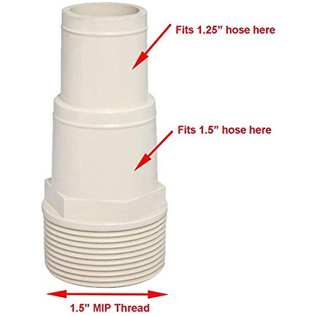 XVRTJ Parts Shop SPX1091Z7 SPX1091Z4 Combo Hose Adapter Replacement for Hayward Wide Mouth Skimmer and Chlorine Feeder (3 Pack)