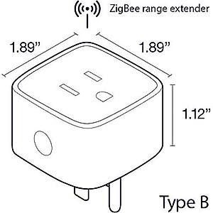 Innr Smart Outlet Plug, Works with Philips Hue, Alexa, Hey Google, SmartThings (Hub Required) 10A, Zigbee Smart Plug, 1200W Outlet, Plugs 2-Pack, SP 224-2