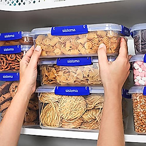 Sistema KLIP IT PLUS Food Storage Containers | 6 Piece Airtight Containers Set | Leak-Proof Seal | Easy Locking Clips | BPA-Free
