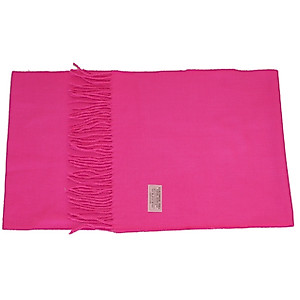 LibbySue-Solid Color Cashmere Feel Winter Scarf (Bright Pink)