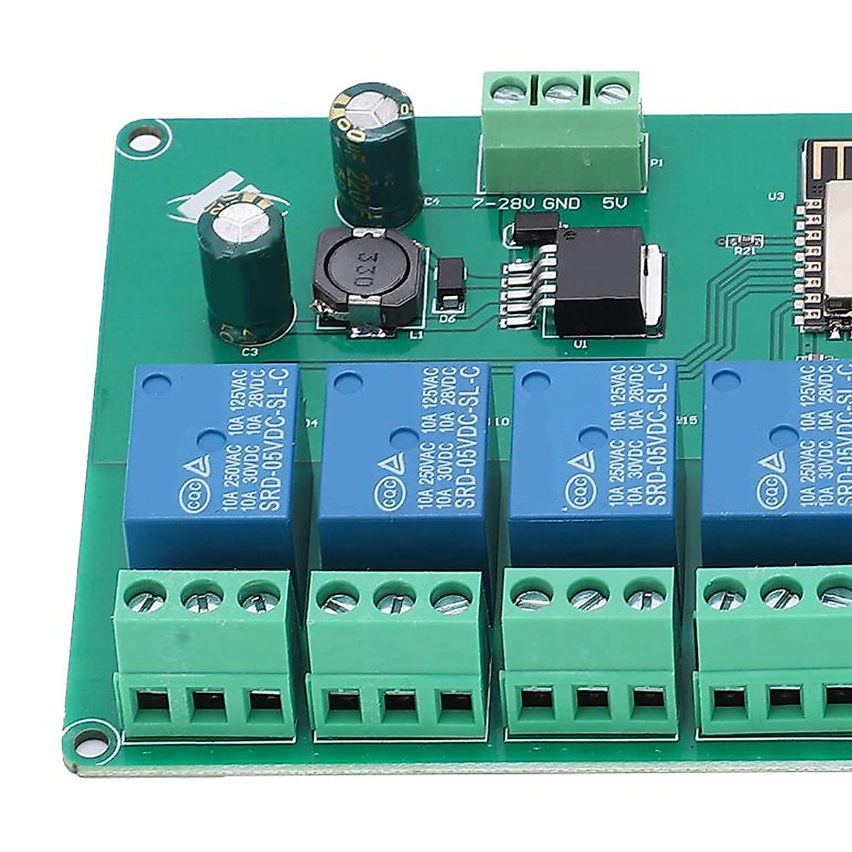 ESP8266 Relay Module, Relay Module 8‑Channel ESP8266 Development Board Development Board with 1 X Relay Module for Smart Home Control