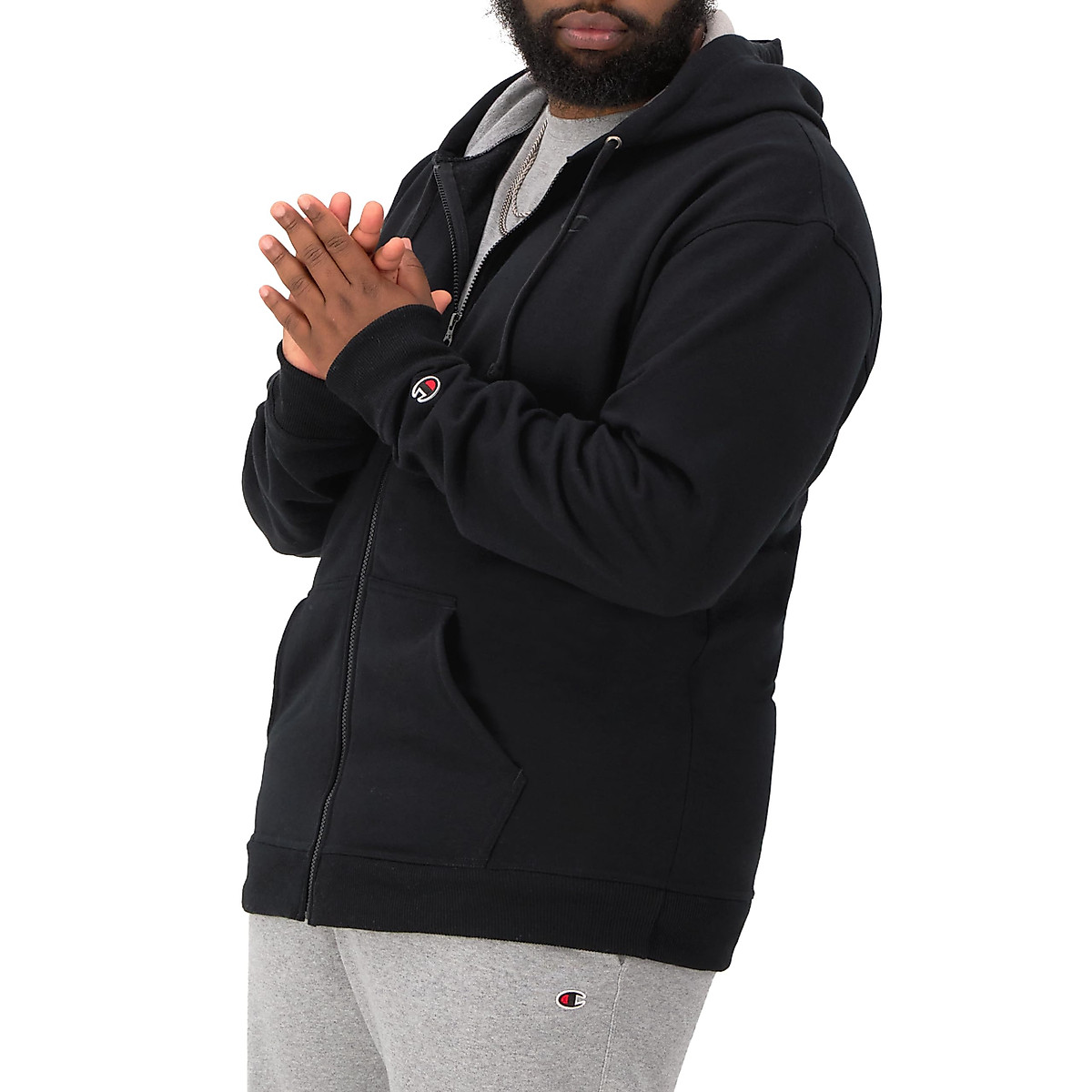 Champion Men's Zip-Up Hoodie, Powerblend, Zip-Up Hoodie Sweatshirt for Men (Reg. or Big & Tall)