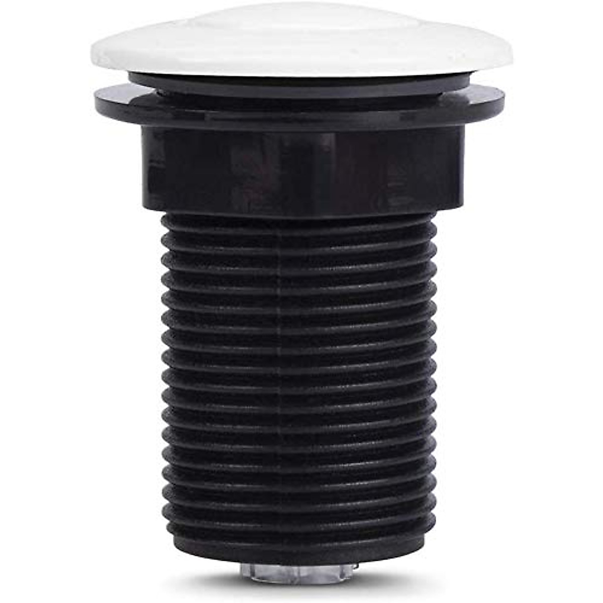 CLEESINK Air Activated Switch Button with Air Hose, Sink Top White Push Button for Food Waste Garbage Disposal Part (Short, 2 Inch)