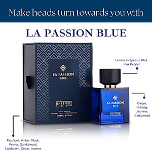 INTENSE ELITE La Passion Arabian Perfume for Men 100ML (3.4Oz) Eau De Parfum Men With Lemon, Grapefruit, Mint & Pink Pepper Notes Long Lasting Perfume