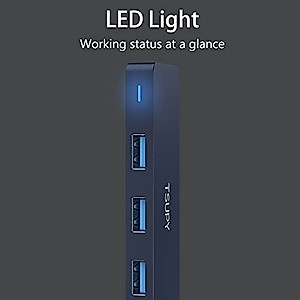 USB 3.0 HUB,TSUPY USB HUB 4 Port USB 3.0 Expander USB Data Hub with 3.3ft Extended Cable, Ultra Slim Portable Multiport USB 3.0 Splitter for MacBook,Laptop,PS4,Surface Pro,Printer,Mobile HDD